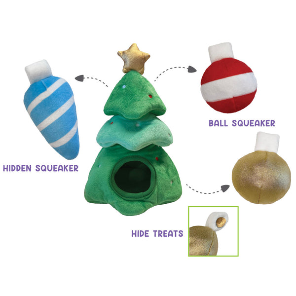 Hide 'n Seek Christmas Tree Burrow Toy (10") - foufouBRANDS